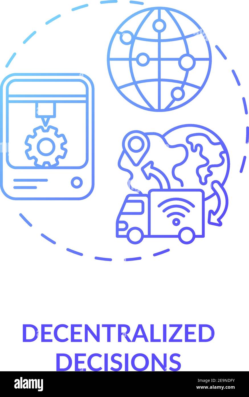 Decentralized decisions concept icon Stock Vector Image & Art - Alamy