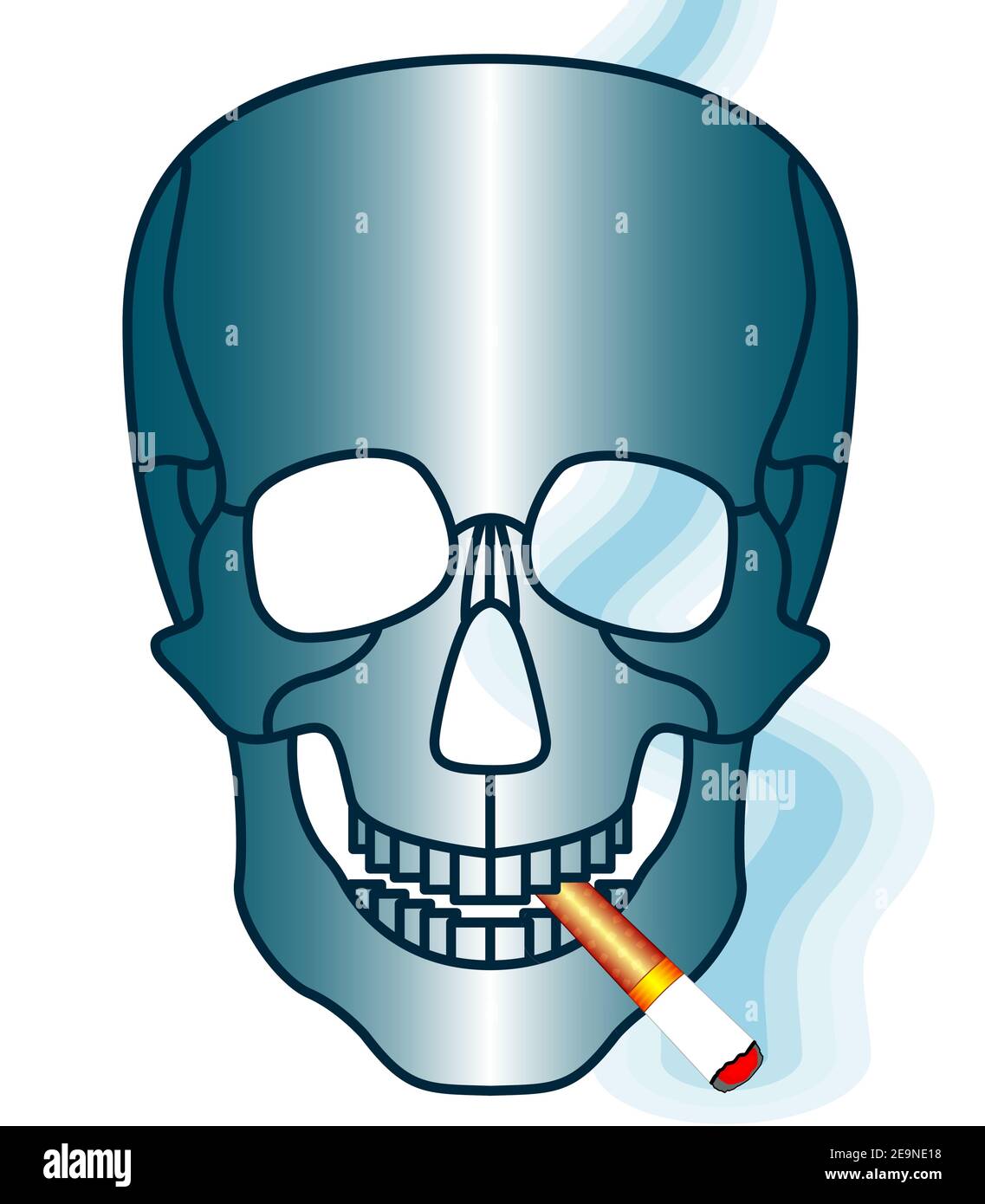 Illustration Of The Cartoon Skull And Smoking Cigarette Stock Vector Illustration Of The Cartoon Skull And Smoking Cigarette Stock Vector