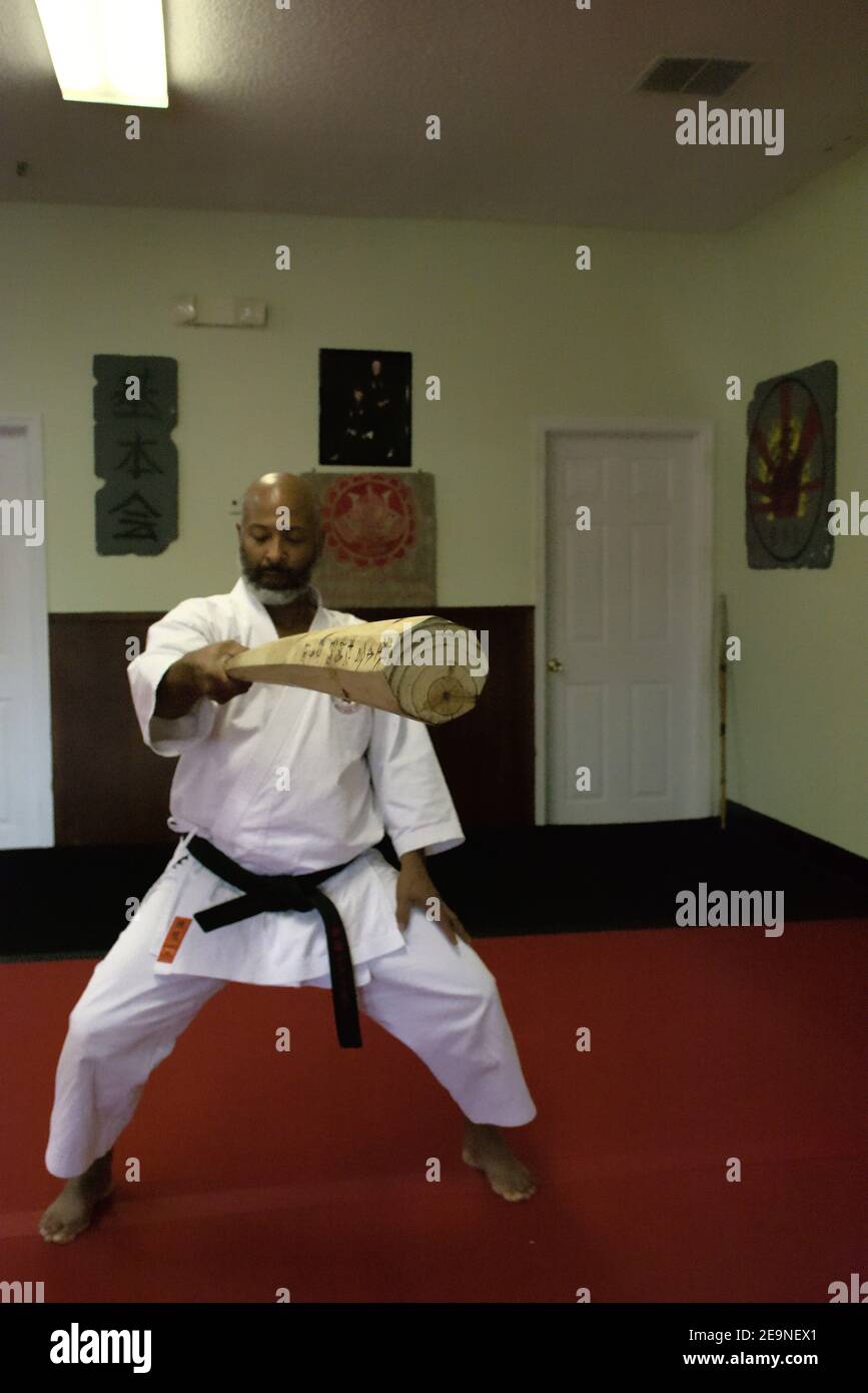 This action photo is of my son and his classmates in a Karate class ...