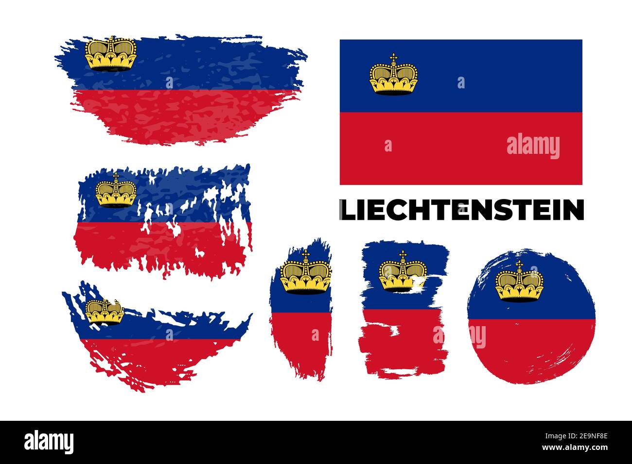 Flag of Liechtenstein, Principality of Liechtenstein. Template for ...