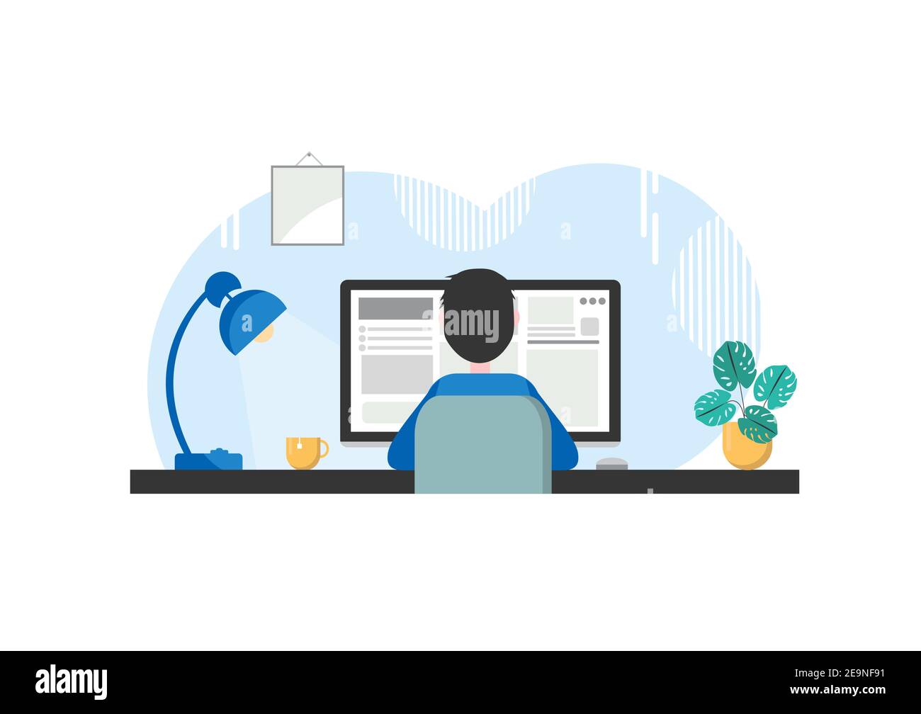 Business working office web Stock Vector Images - Alamy