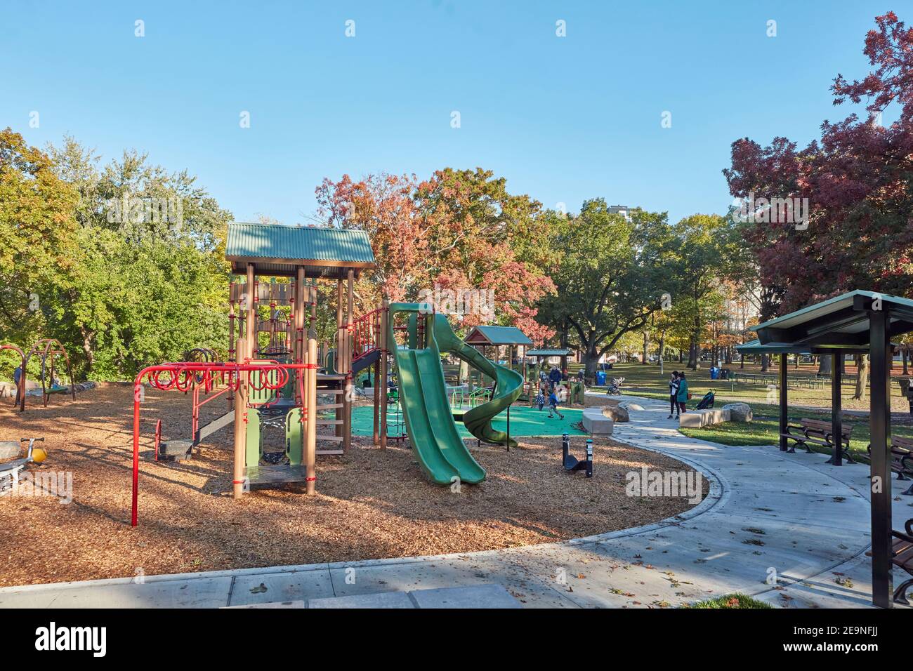High Park waterplay and childrens playground Stock Photo - Alamy