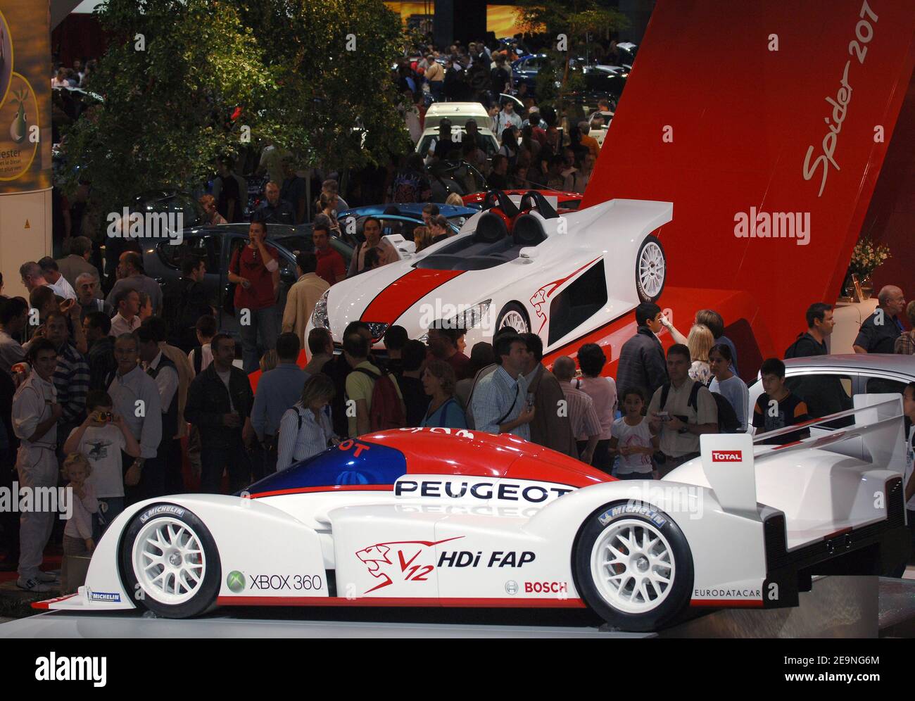 General view of the new Peugeot racing cars, during the first day open ...