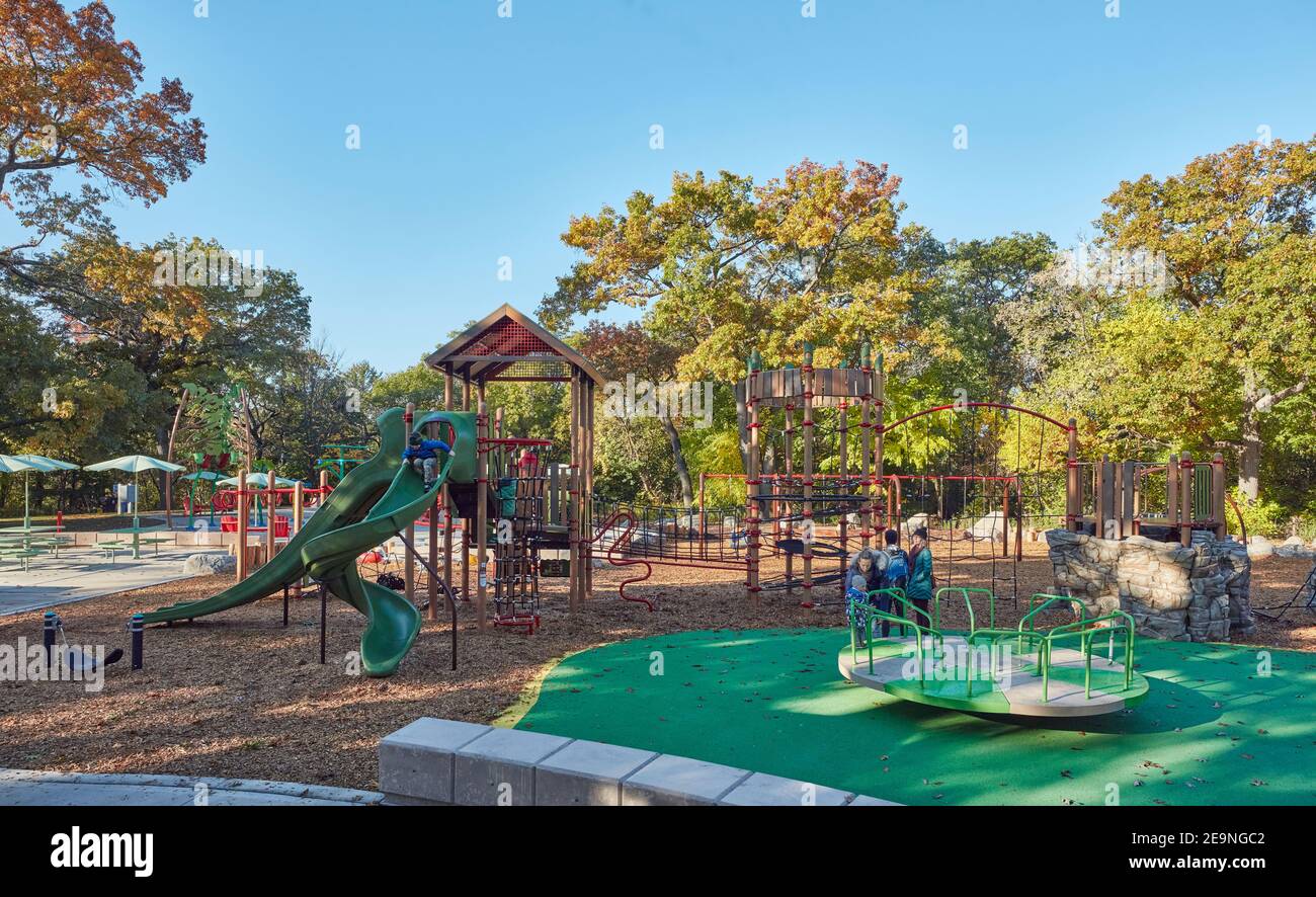 High Park waterplay and childrens playground Stock Photo - Alamy