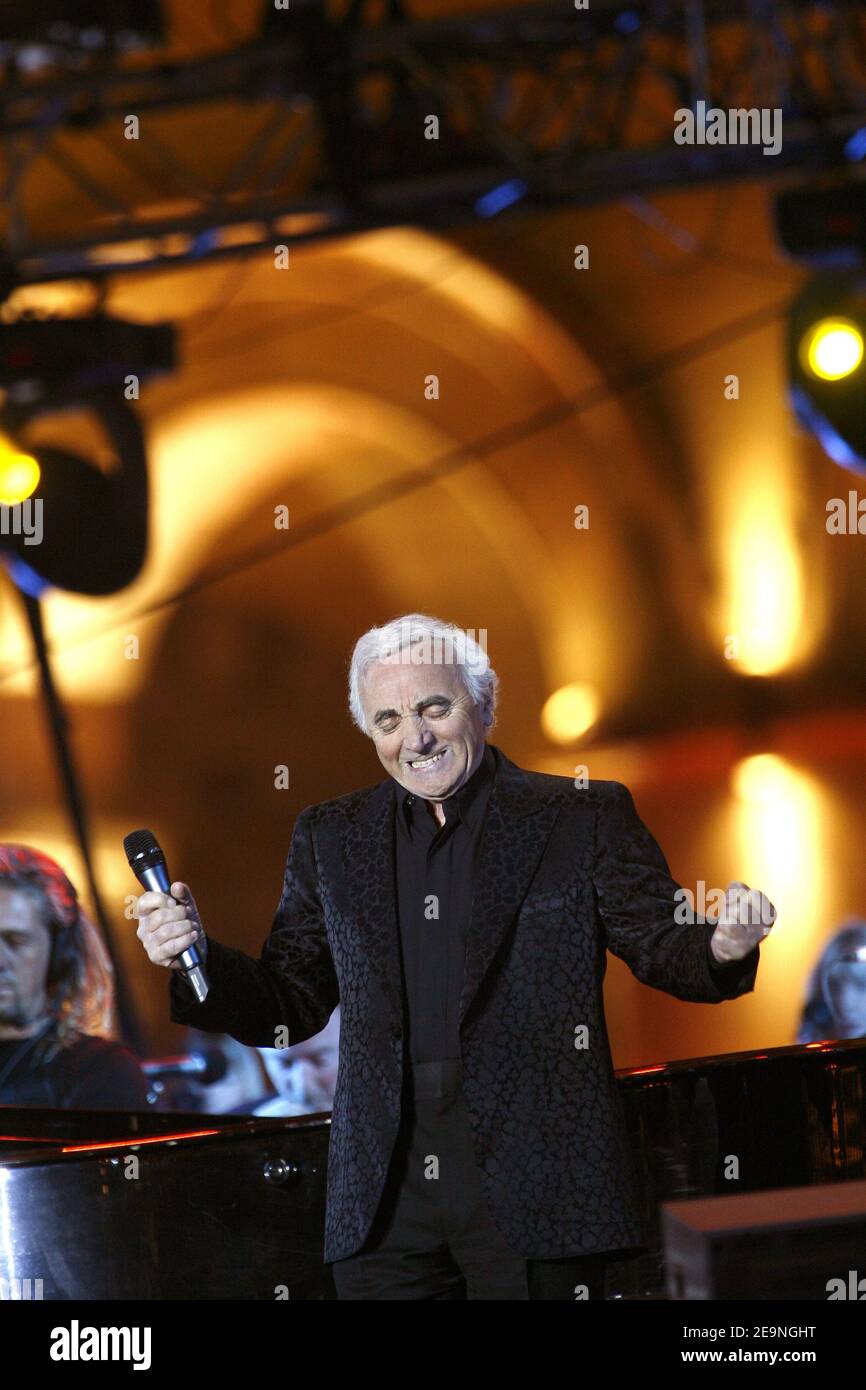 Singer Charles Aznavour live in concert in Yerevan, Armenia, September ...