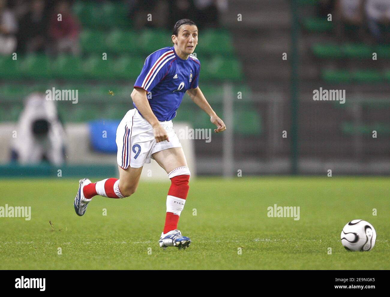 France's Marinette Pichon during the women's European qualifying soccer ...