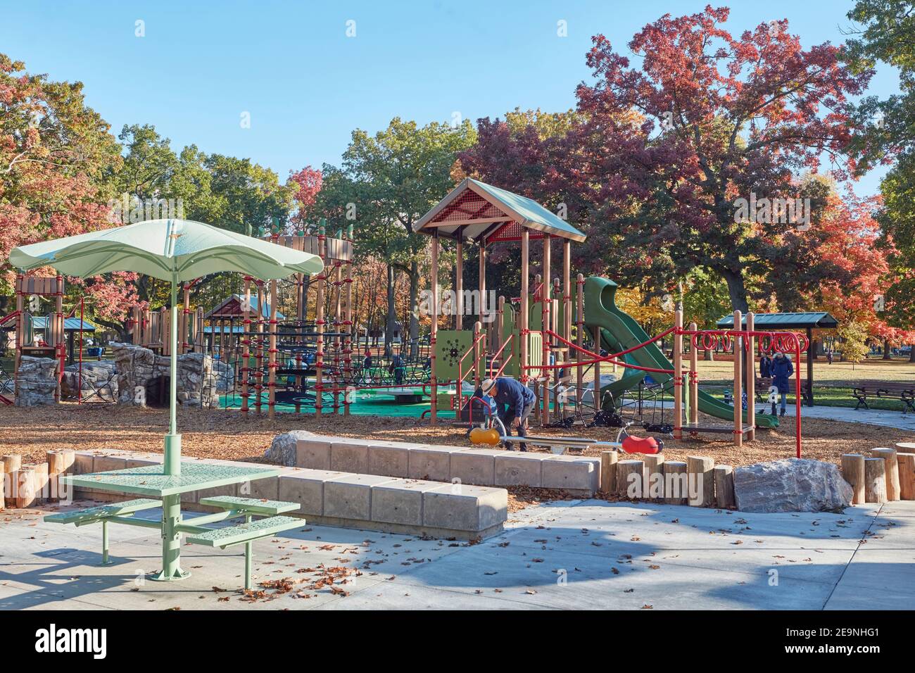 High Park waterplay and childrens playground Stock Photo - Alamy