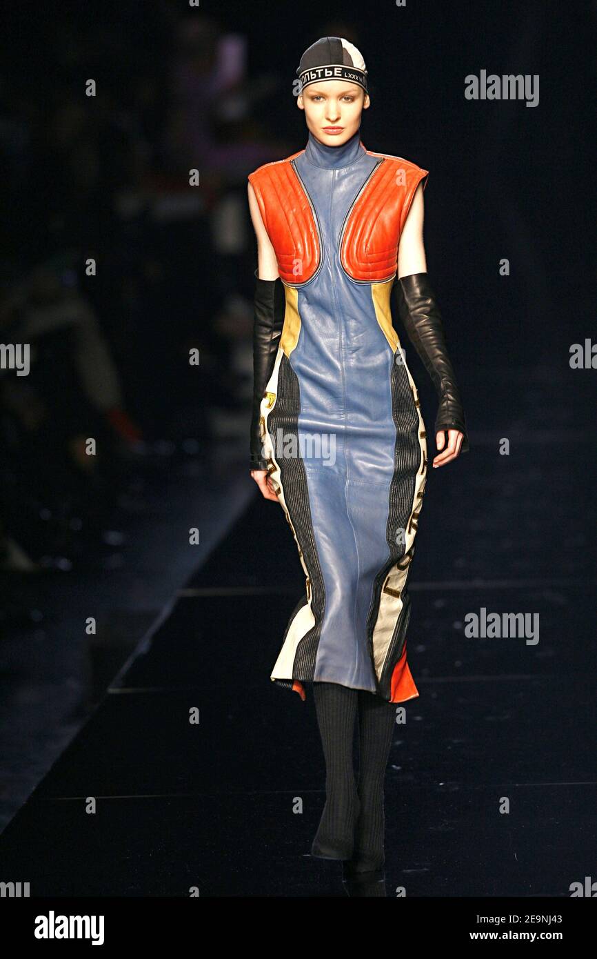 A model displays a creation by French Fashion Designer Jean-Paul ...