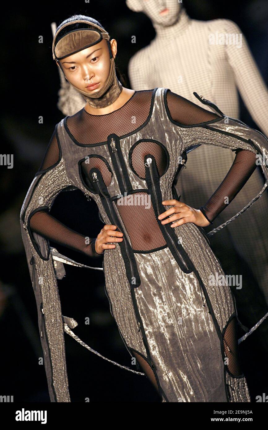 A model displays a creation by French Fashion Designer Jean-Paul ...