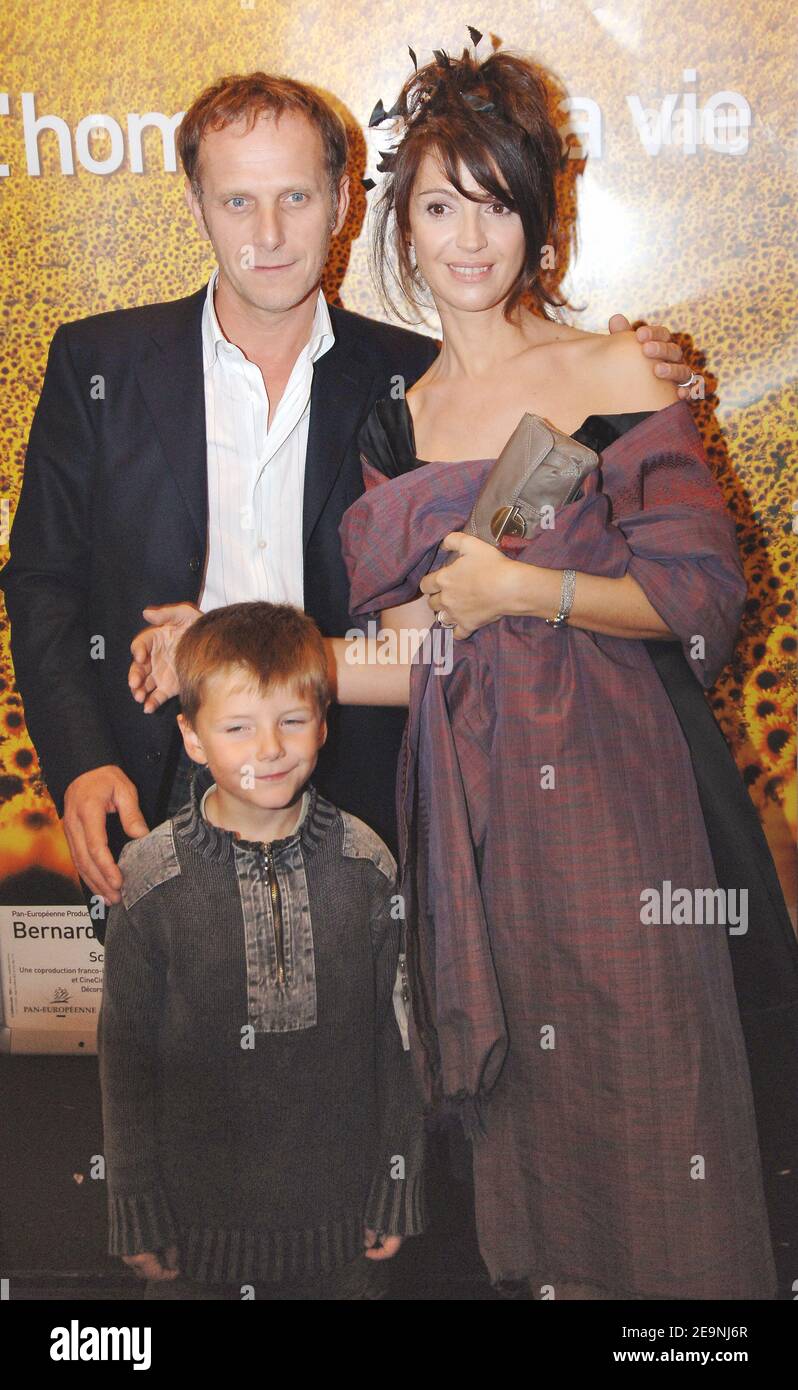 Actors Charles Berling, Zabou Breitman and Nils Lexellent arrive at the ...