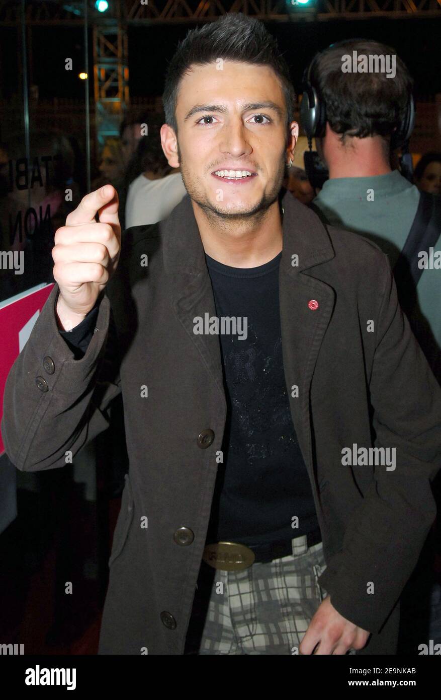 Polish born singer Michal arrives at the premiere of Kamel Ouali's ...