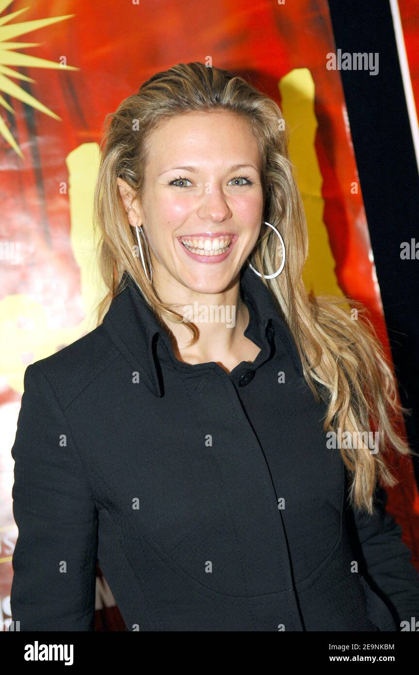 French singer Lorie arrives at the premiere of Kamel Ouali's musical ...