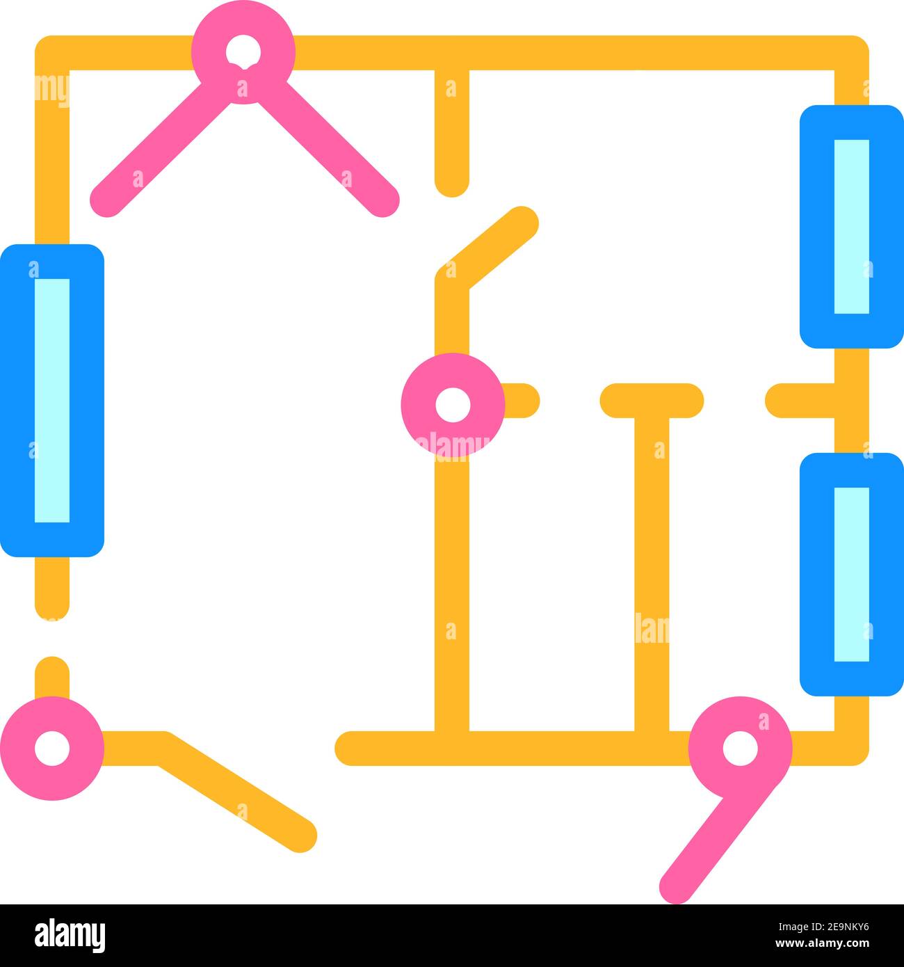 camera place plan color icon vector illustration Stock Vector Image ...