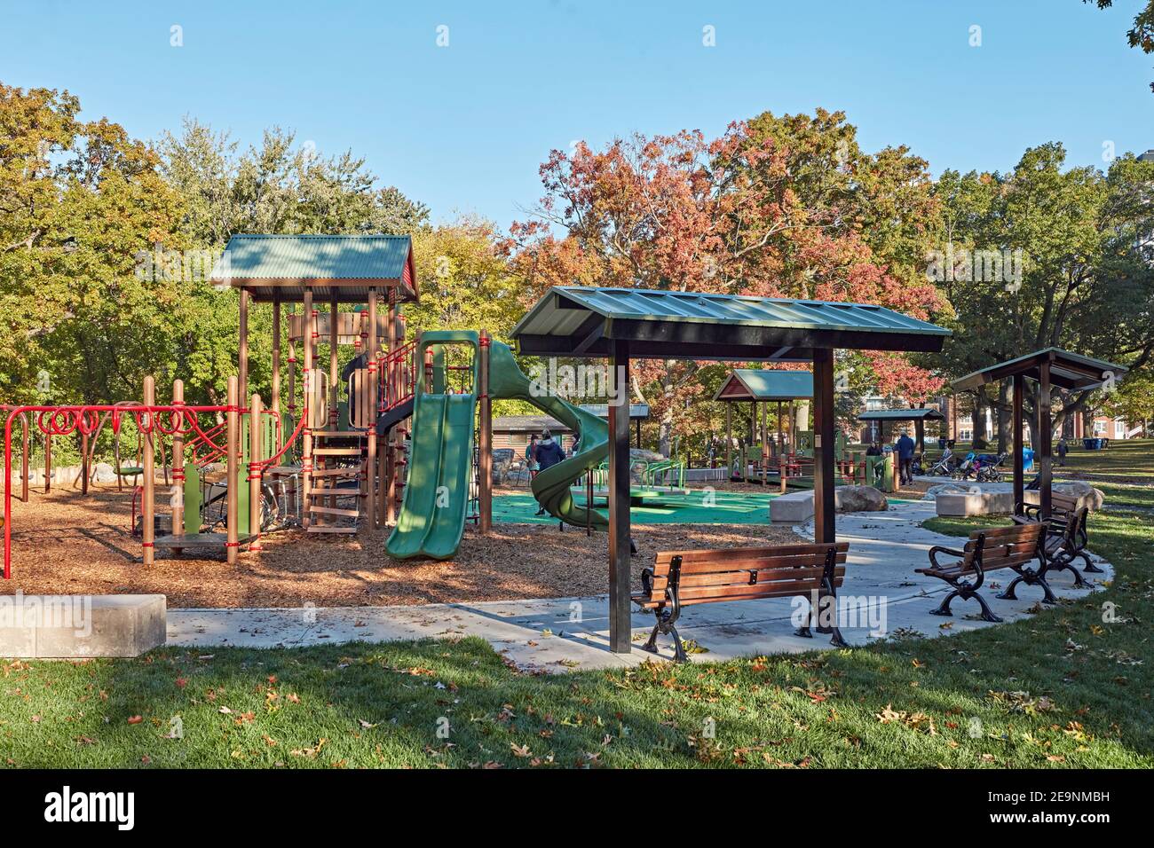 High Park waterplay and childrens playground Stock Photo - Alamy