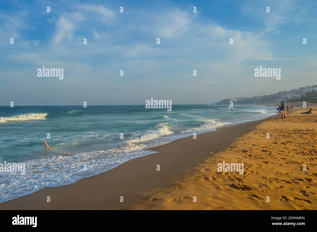 Pictureque Salt rock main beach and a river mouth lagoon in Dolphin ...