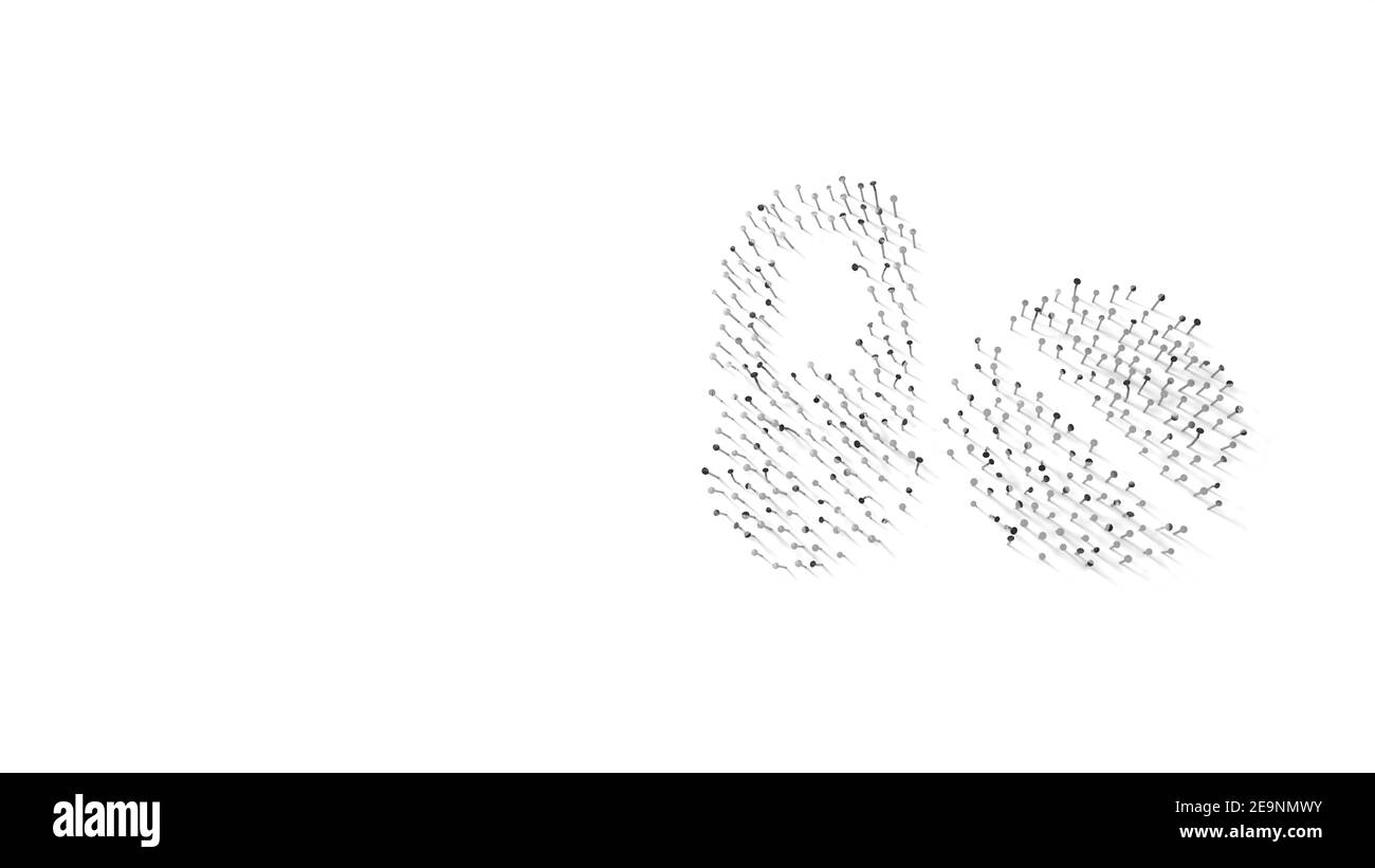 3d Rendering Of Nails In Shape Of Symbol Of Medical Tablet And Capsule With Shadows Isolated On