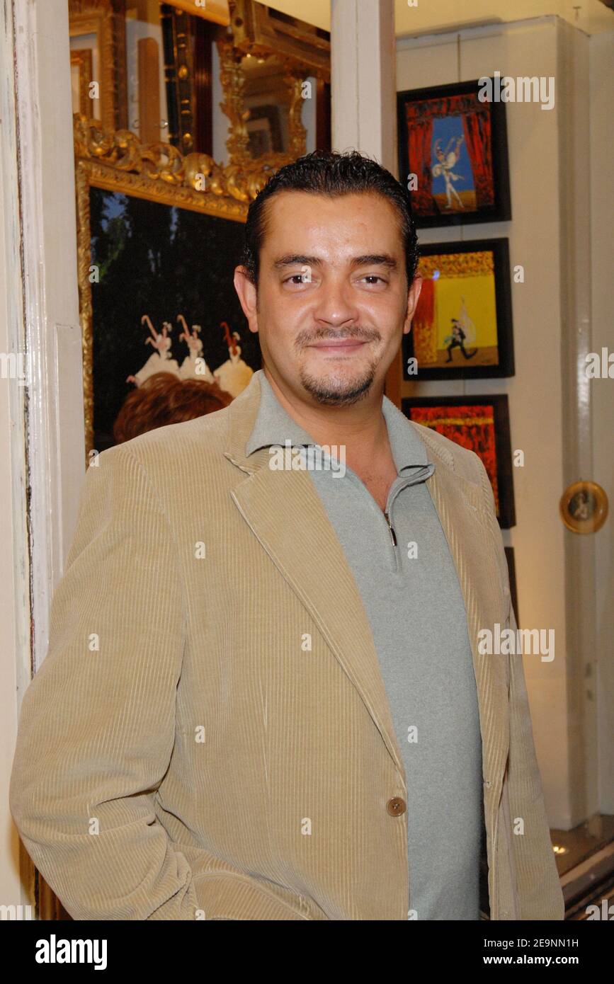French actor Stephane Slima visits art dealers outlets as part of the ...