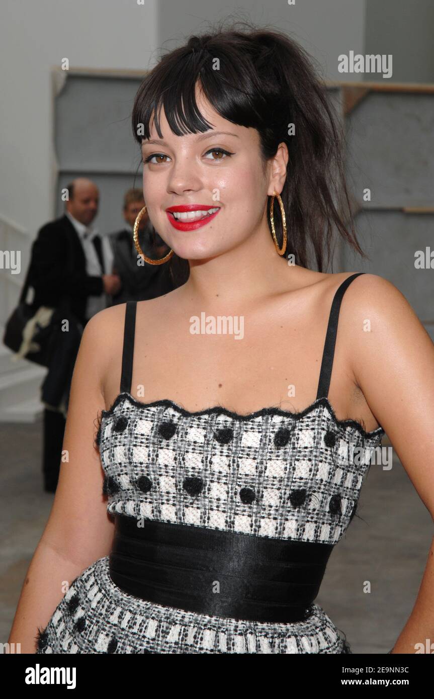 British singer Lily Allen attends the presentation of the Chanel Spring ...