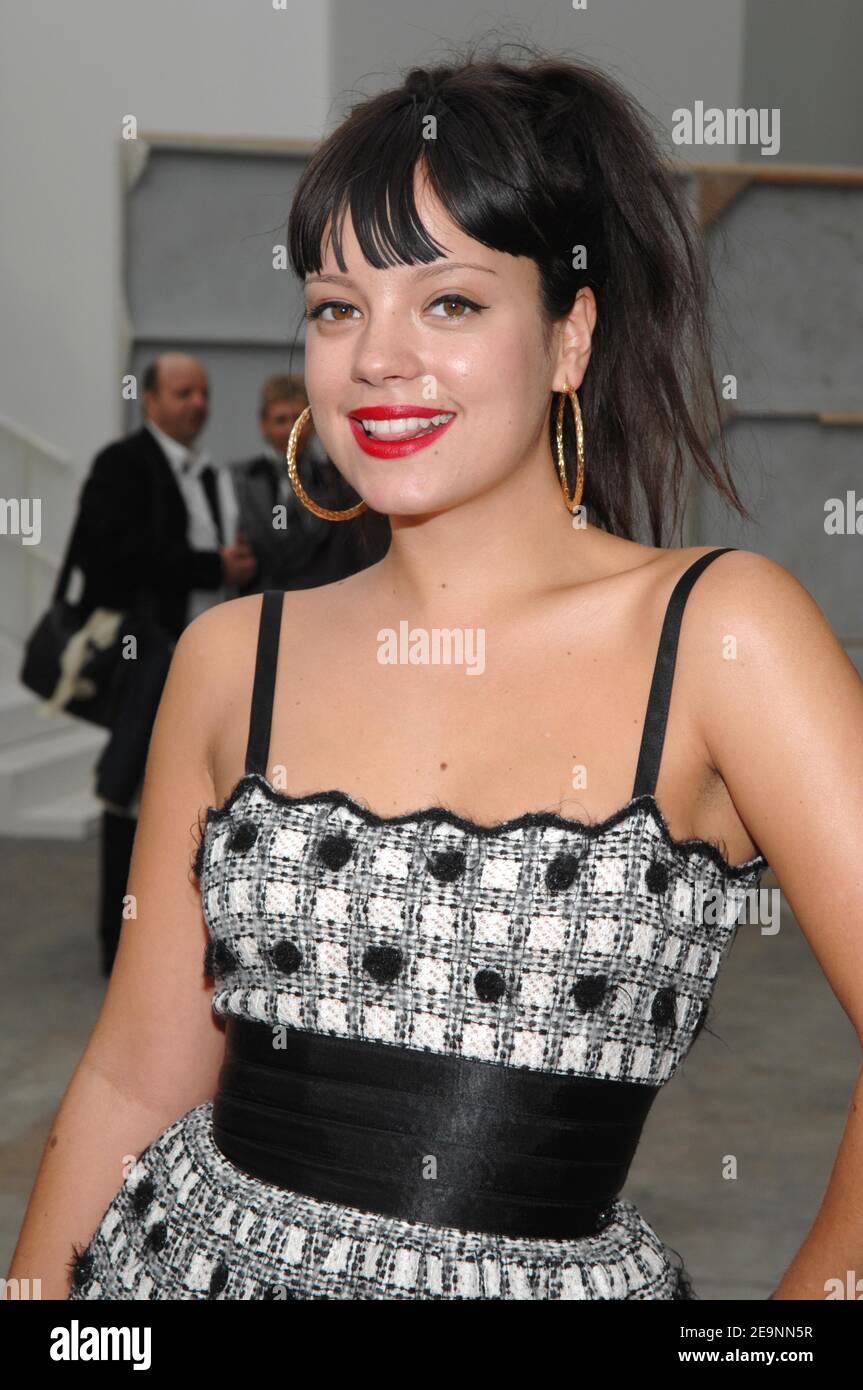 British singer Lily Allen attends the presentation of Chanel Spring ...