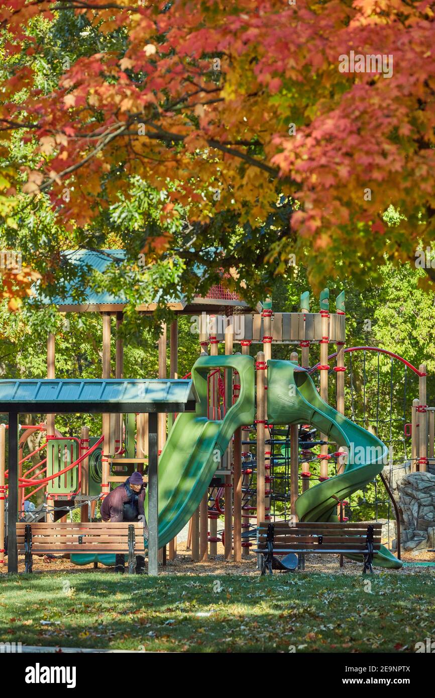 High Park waterplay and childrens playground Stock Photo - Alamy