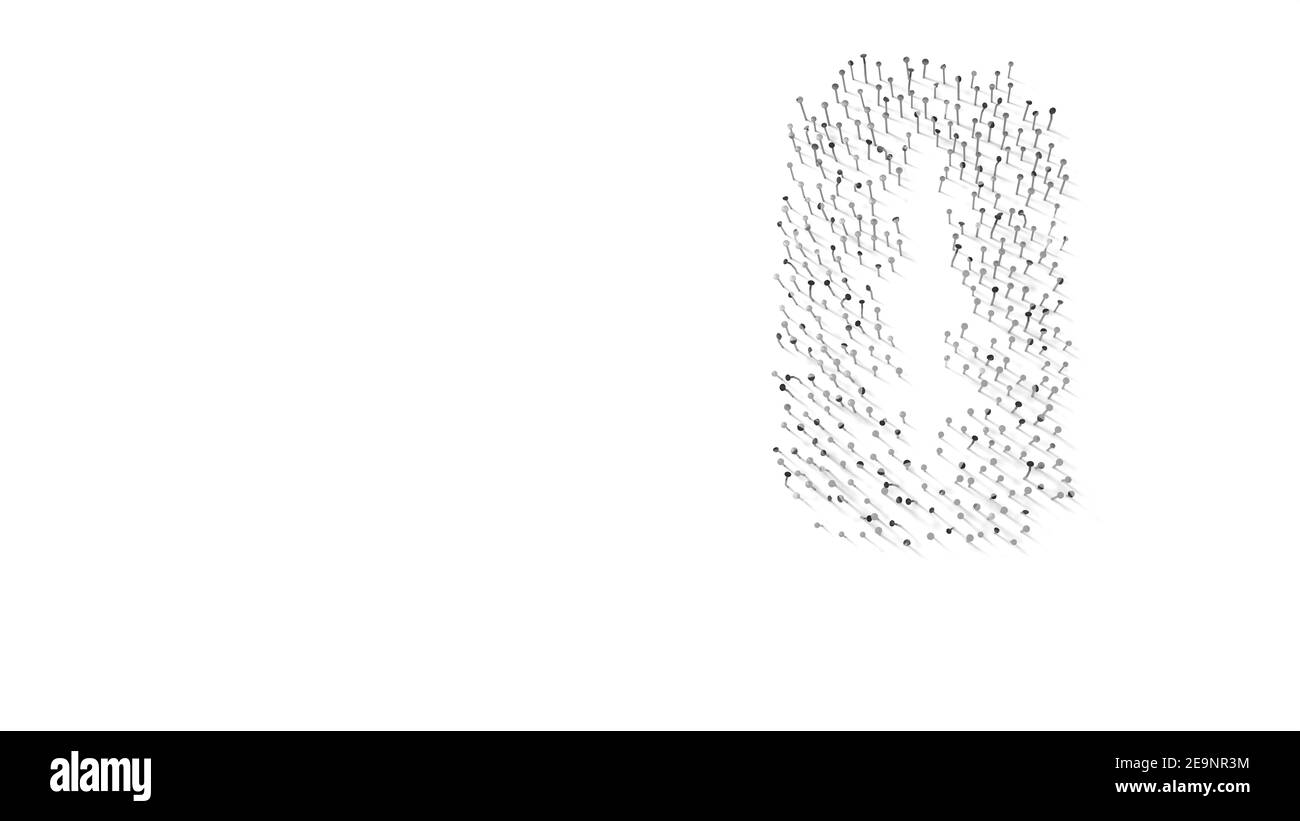 3d rendering of nails in shape of symbol of razor blade in the bathroom ...