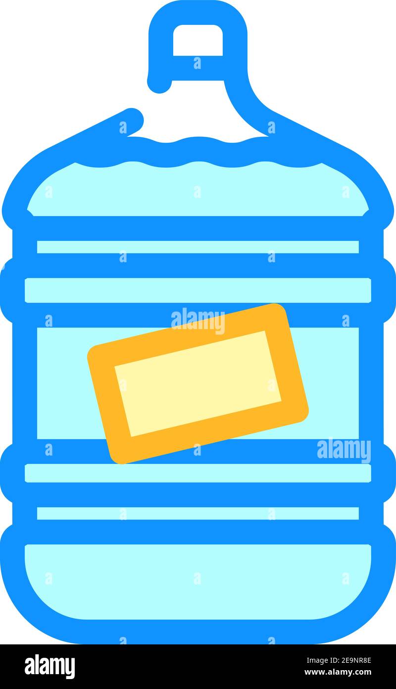 water bottle color icon vector illustration flat Stock Vector Image ...