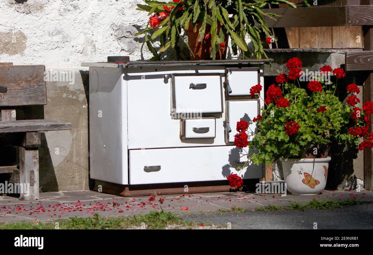 Small wooden drawer surrounded by beautiful Stock Photo - Alamy