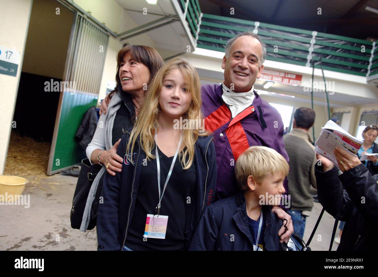 Sylvain Augier with his wife Carole, his daughter Manon and his son ...