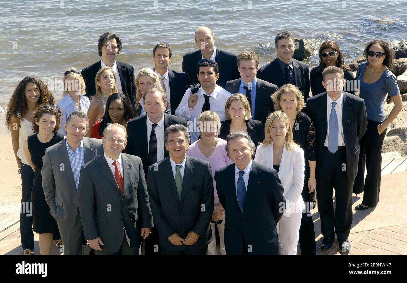 Directors and presenters of the new TV channel France 24 pose on the ...