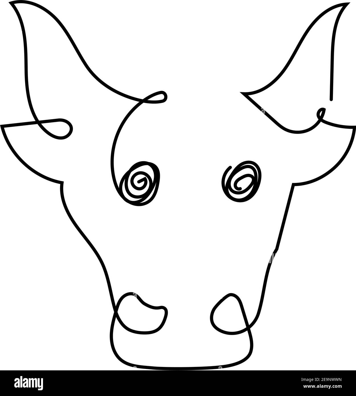 Ox outline Cut Out Stock Images & Pictures - Alamy