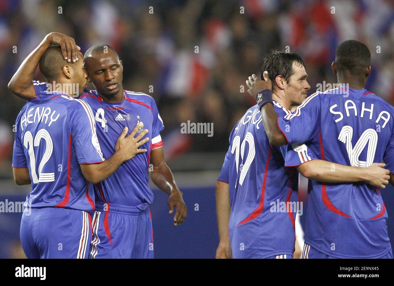 France's Thierry Henry, Patrick Vieira, Willy Sagnol and Louis Saha ...