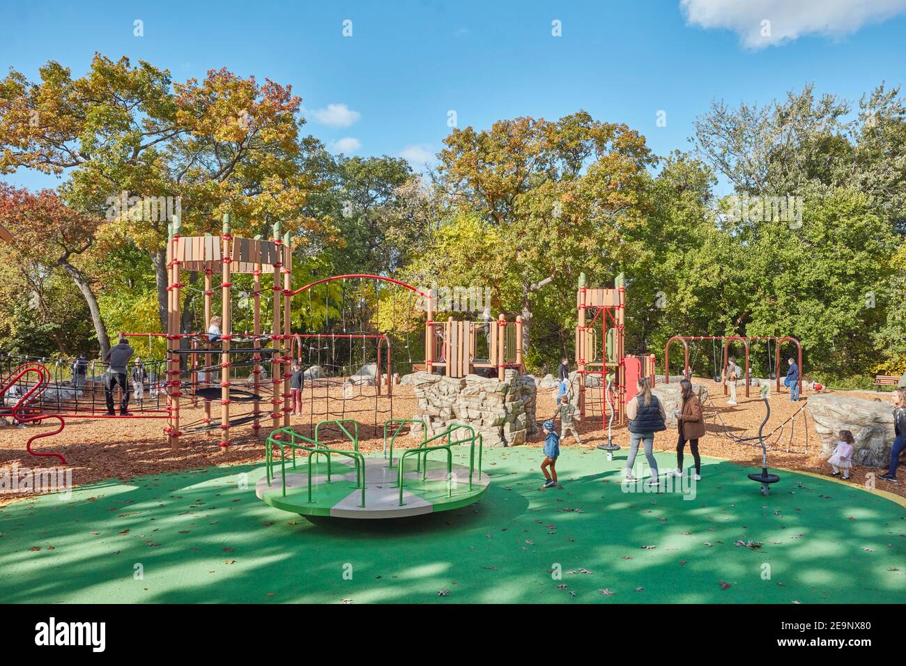 High Park waterplay and childrens playground Stock Photo - Alamy