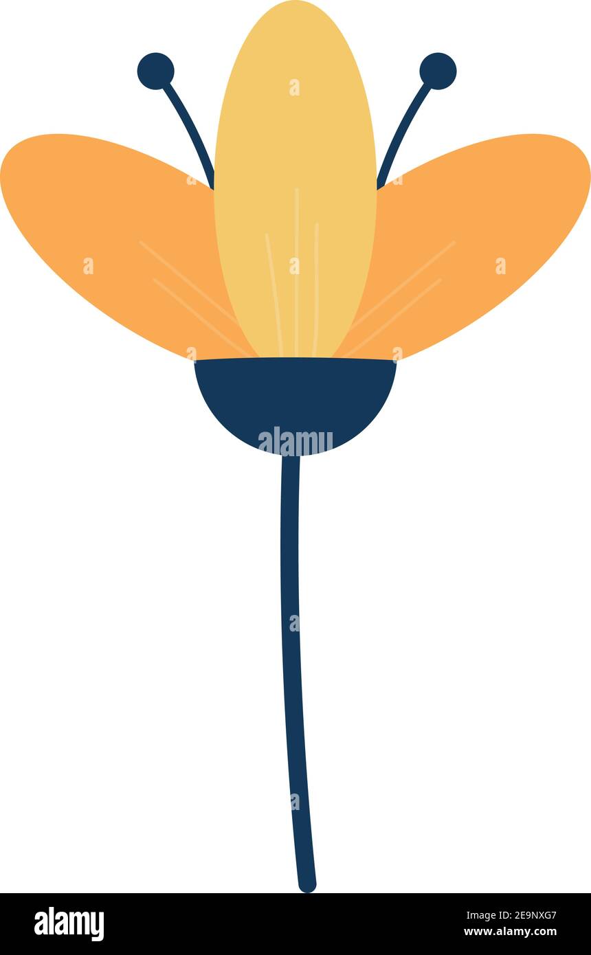 flower with a orange color and dark stemp Stock Vector Image & Art - Alamy