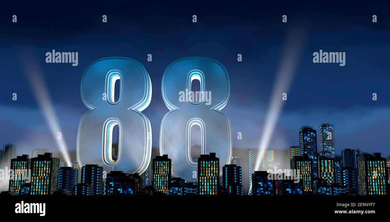 3d number 88 hi-res stock photography and images - Alamy