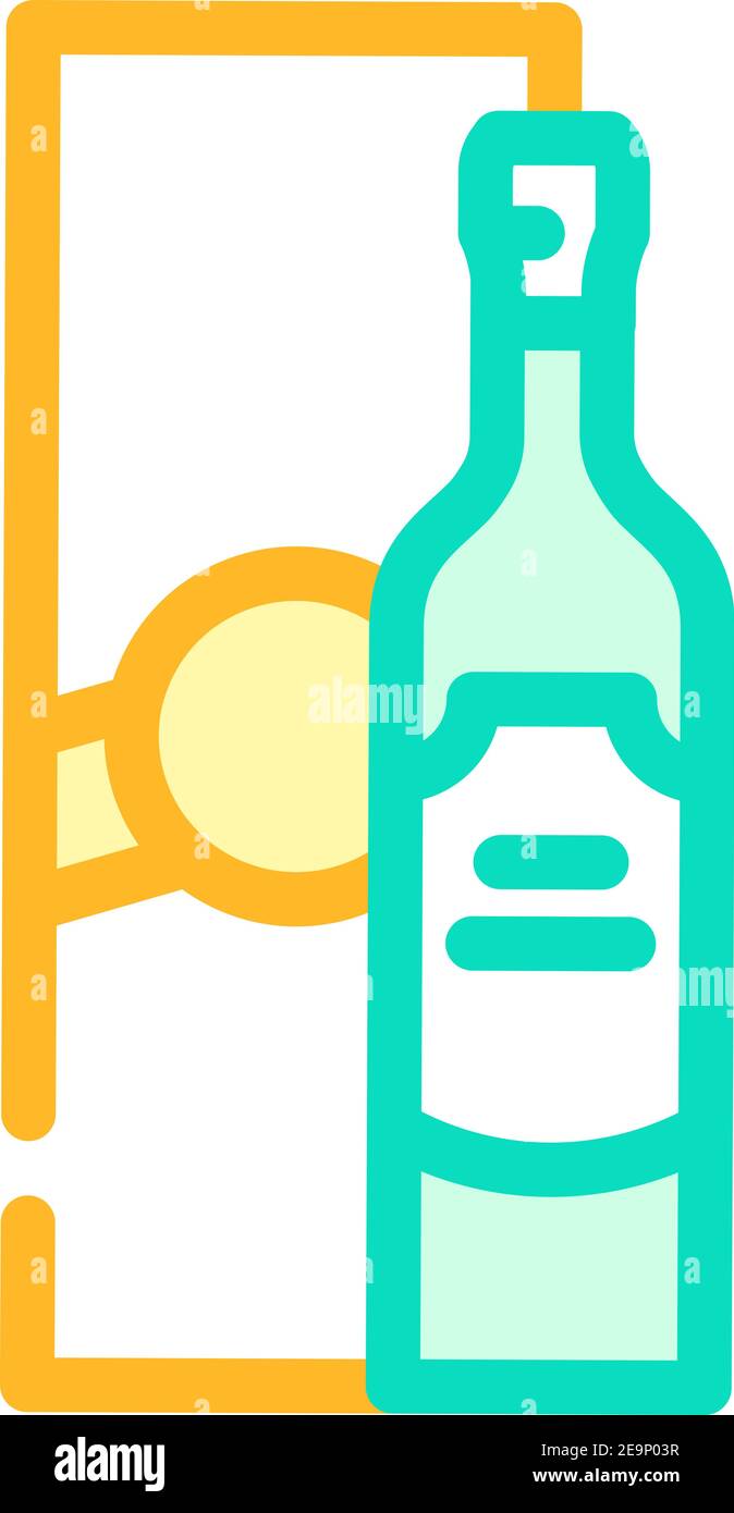 alcoholic drink bottle and package color icon vector illustration Stock ...