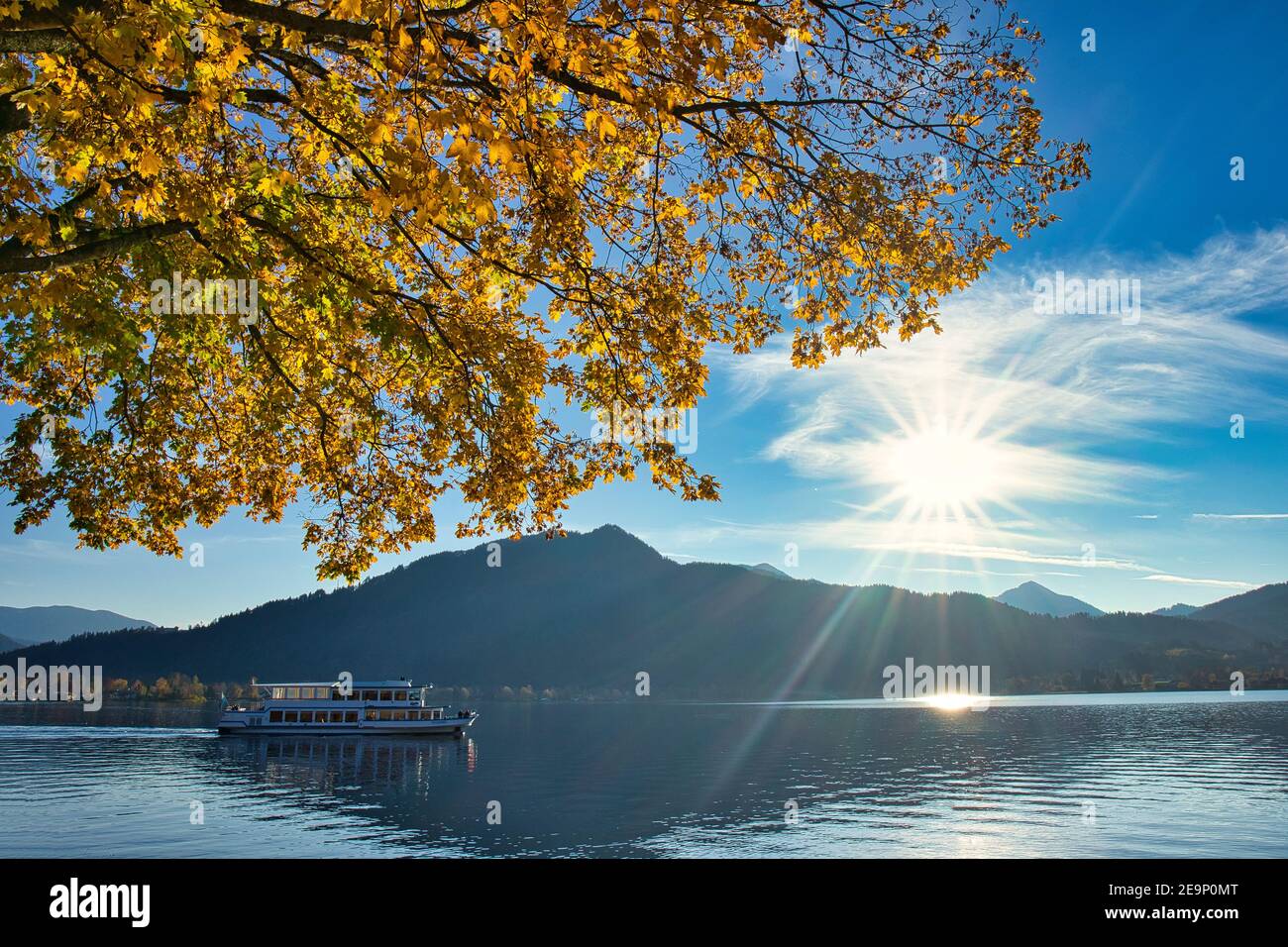 Romantic lake panorama Stock Photo - Alamy