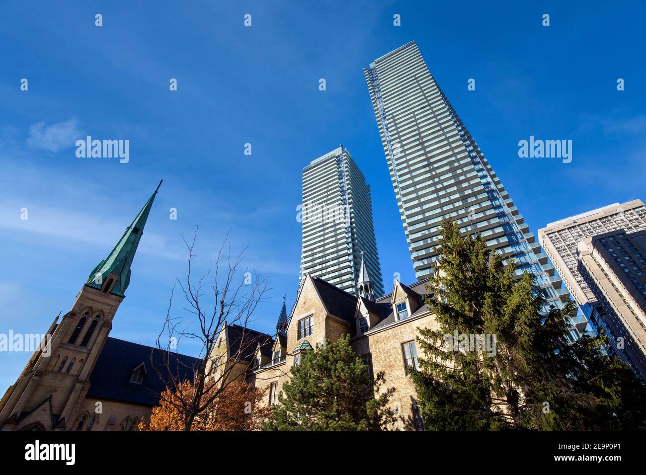 Toronto, Condominium construction in the heart of financial Stock Photo ...