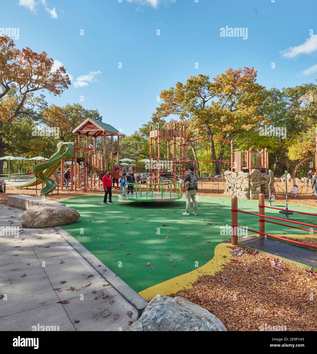 High Park waterplay and childrens playground Stock Photo - Alamy