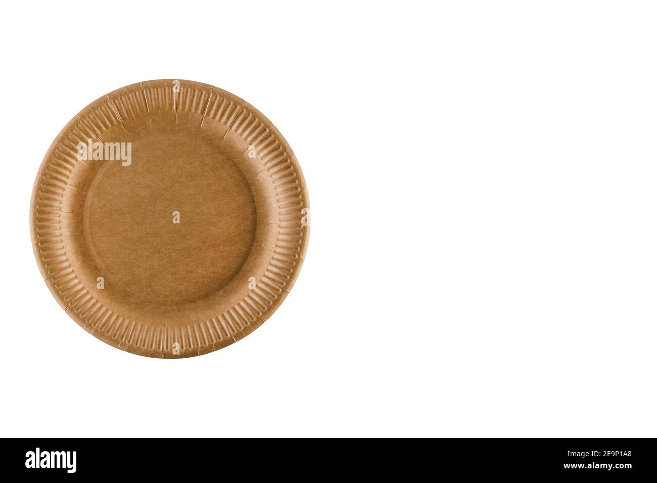 Eco-friendly natural plate with empty space. Disposable ecological ...