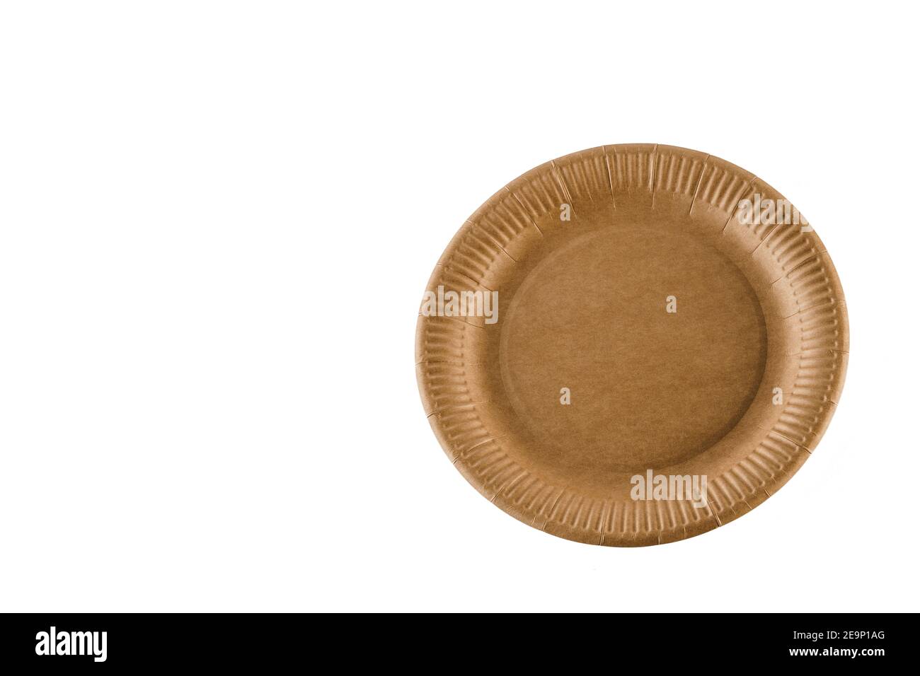 Eco-friendly natural plate with empty space. Disposable ecological ...