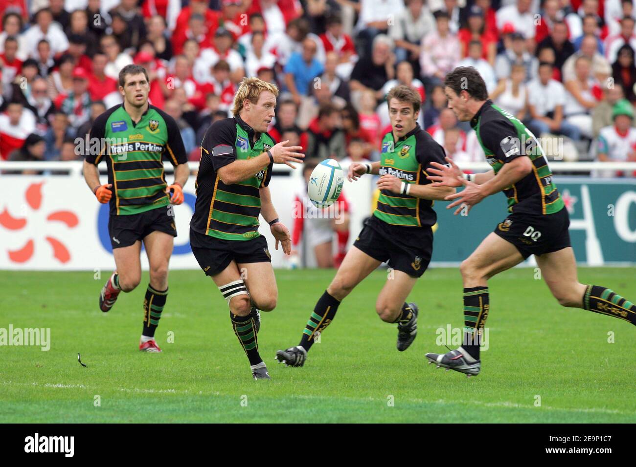 Northampton's Luke Myring and Dave Quilan in action during the Heineken ...