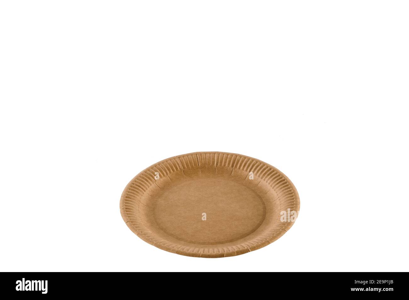Eco-friendly natural plate with empty space. Disposable ecological ...