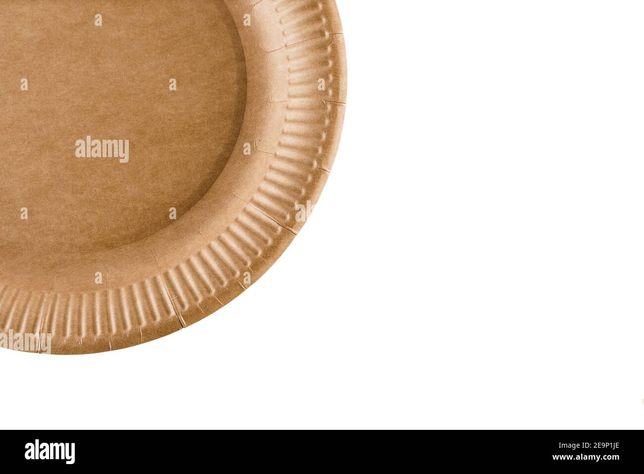 Eco-friendly natural plate with empty space. Disposable ecological ...