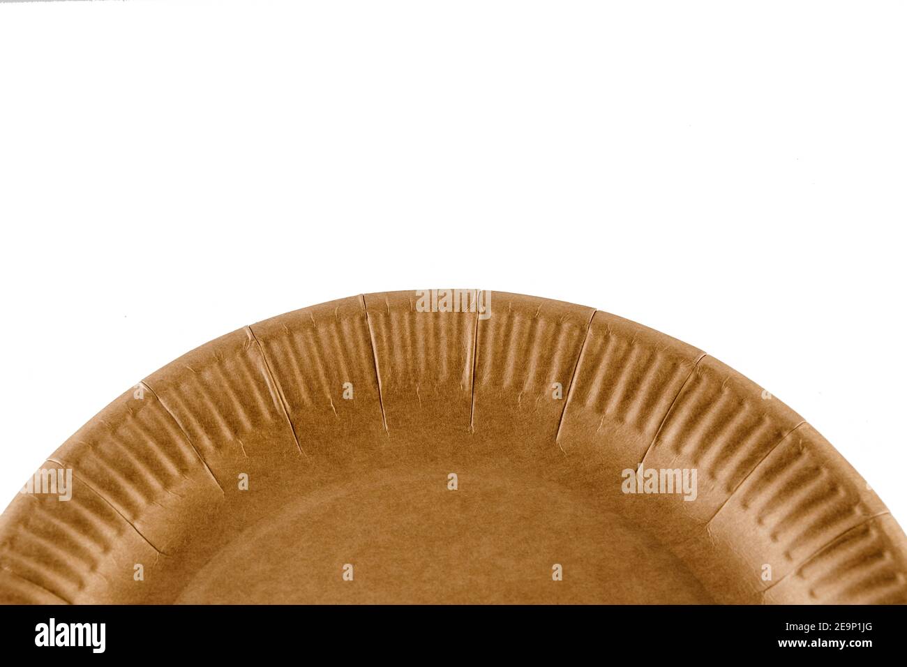 Eco natural plate with empty space. Disposable ecological utensils on ...