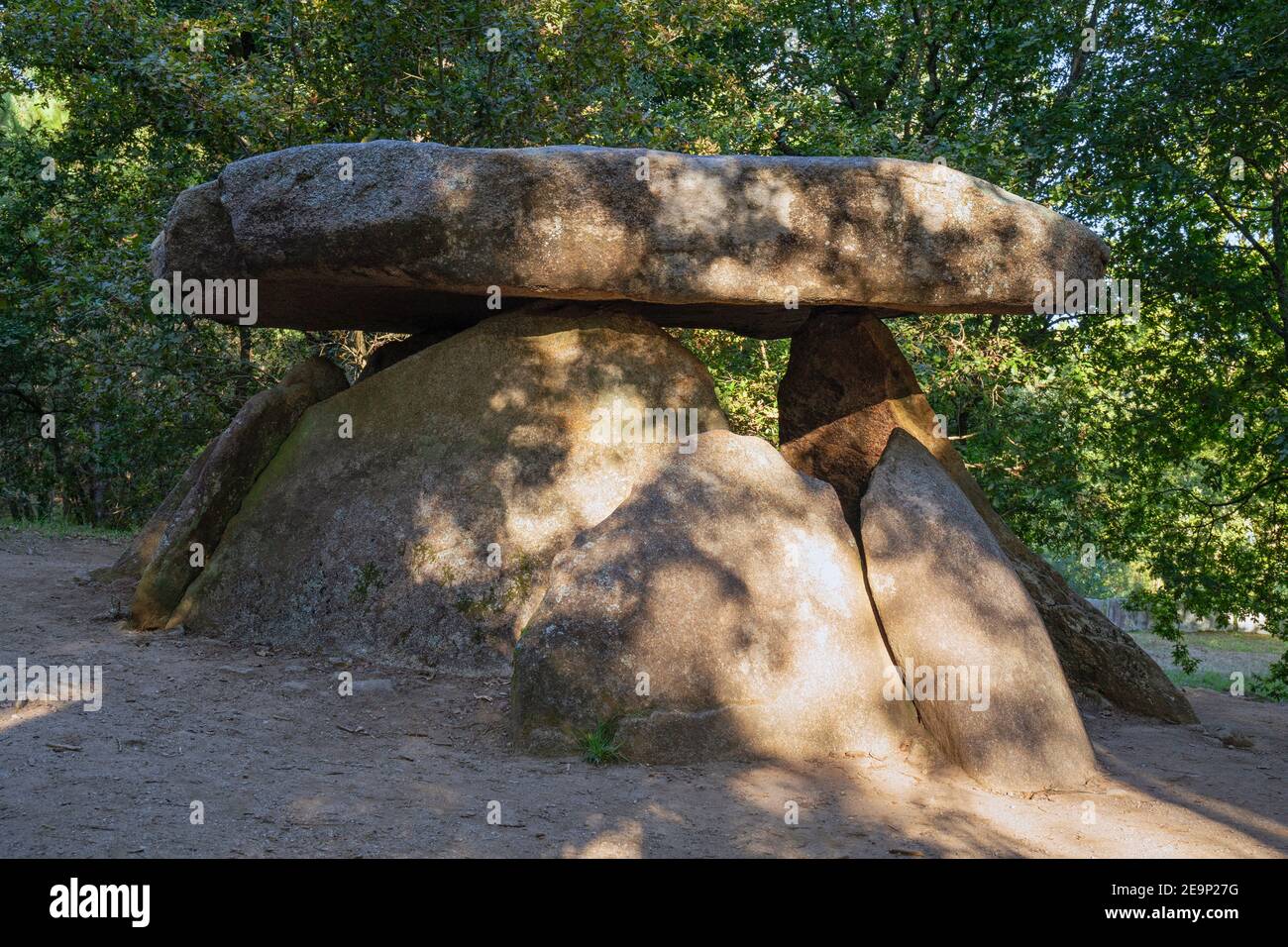 Europe, Spain, Galicia, Ribeira, Dolmen de Axeitos (prehistoric ...