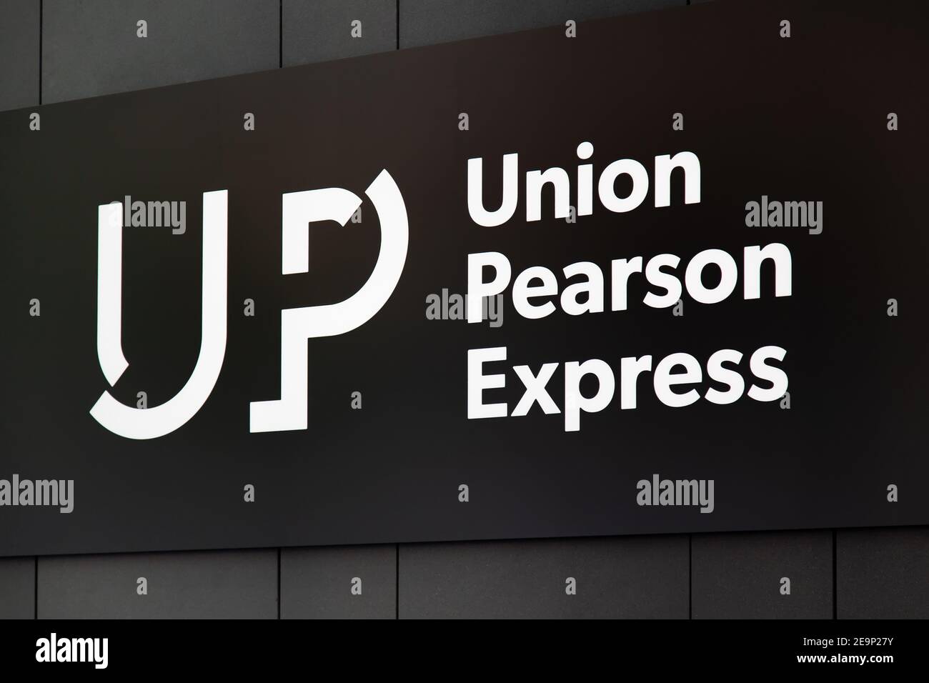 Toronto, Ontario, Canada-4 May, 2020: UP Express train shuttle terminal ...