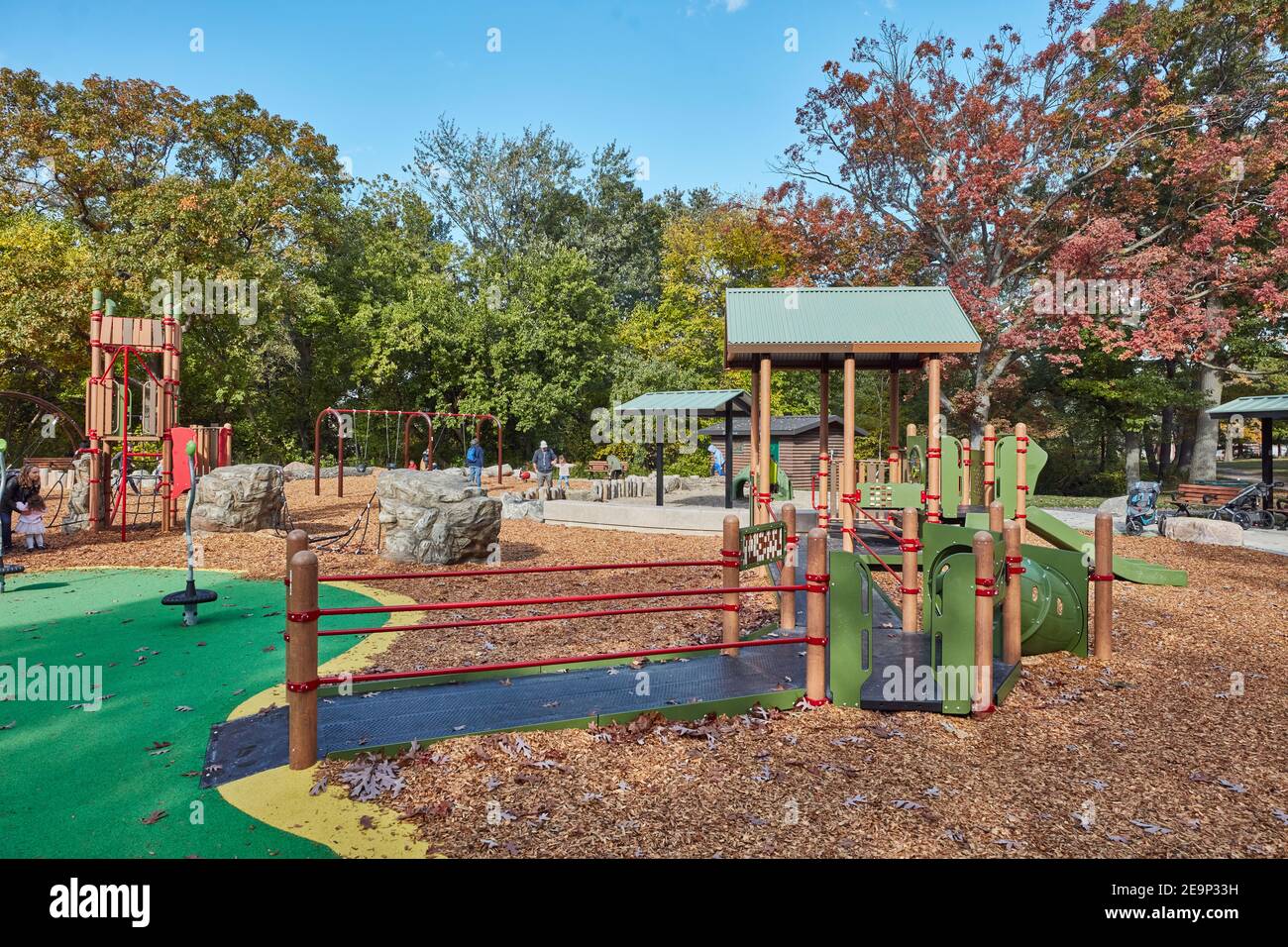 High Park waterplay and childrens playground Stock Photo - Alamy