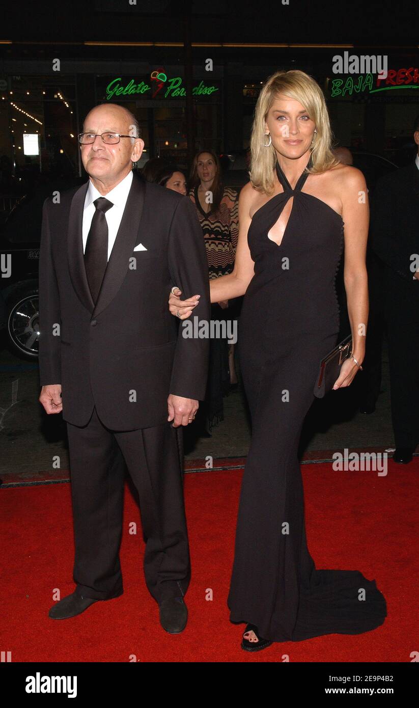"Sharon Stone and father Joe Stone attend the US premiere of ""Bobby ...