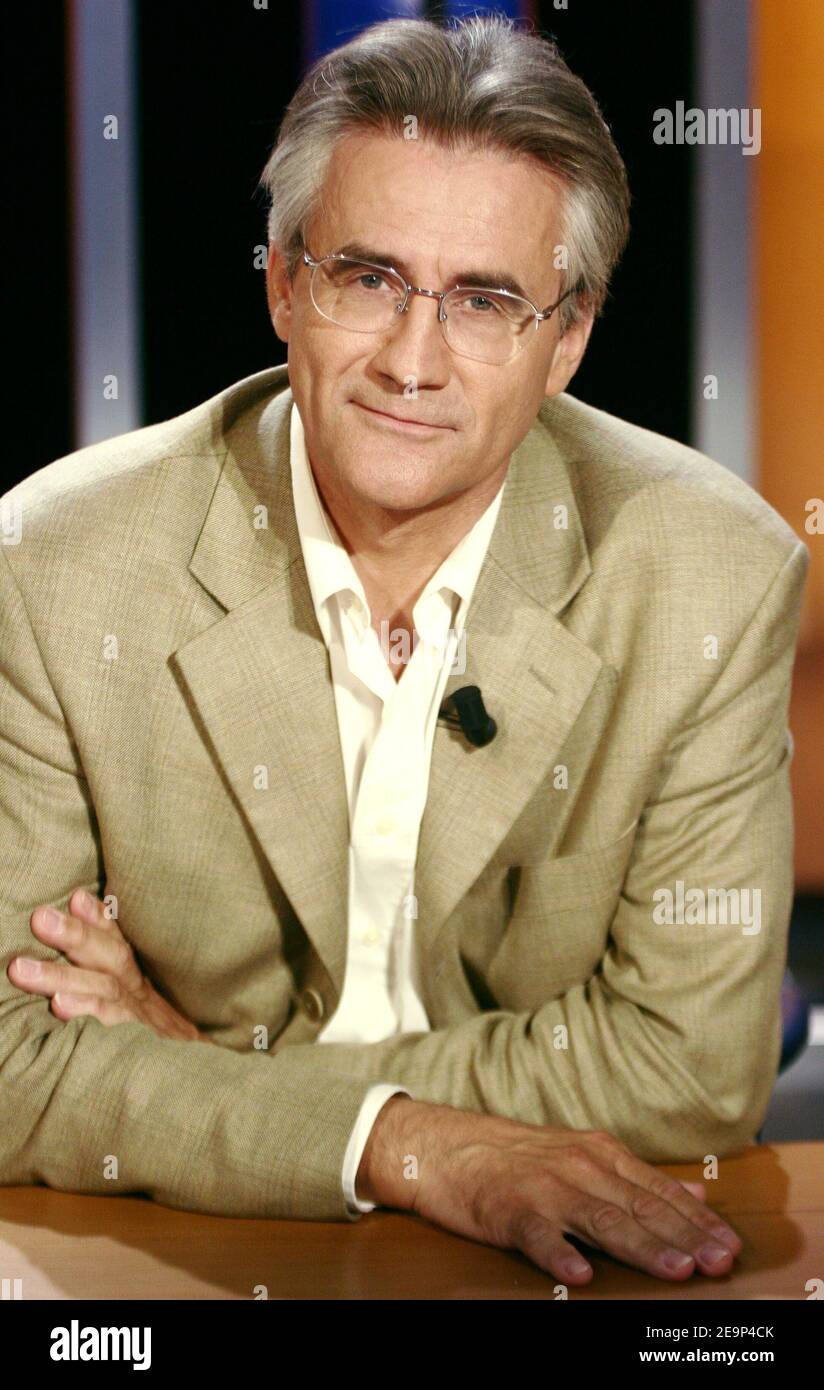 Andre Comte-Sponville is seen during the taping of TF1 channel TV Show ...