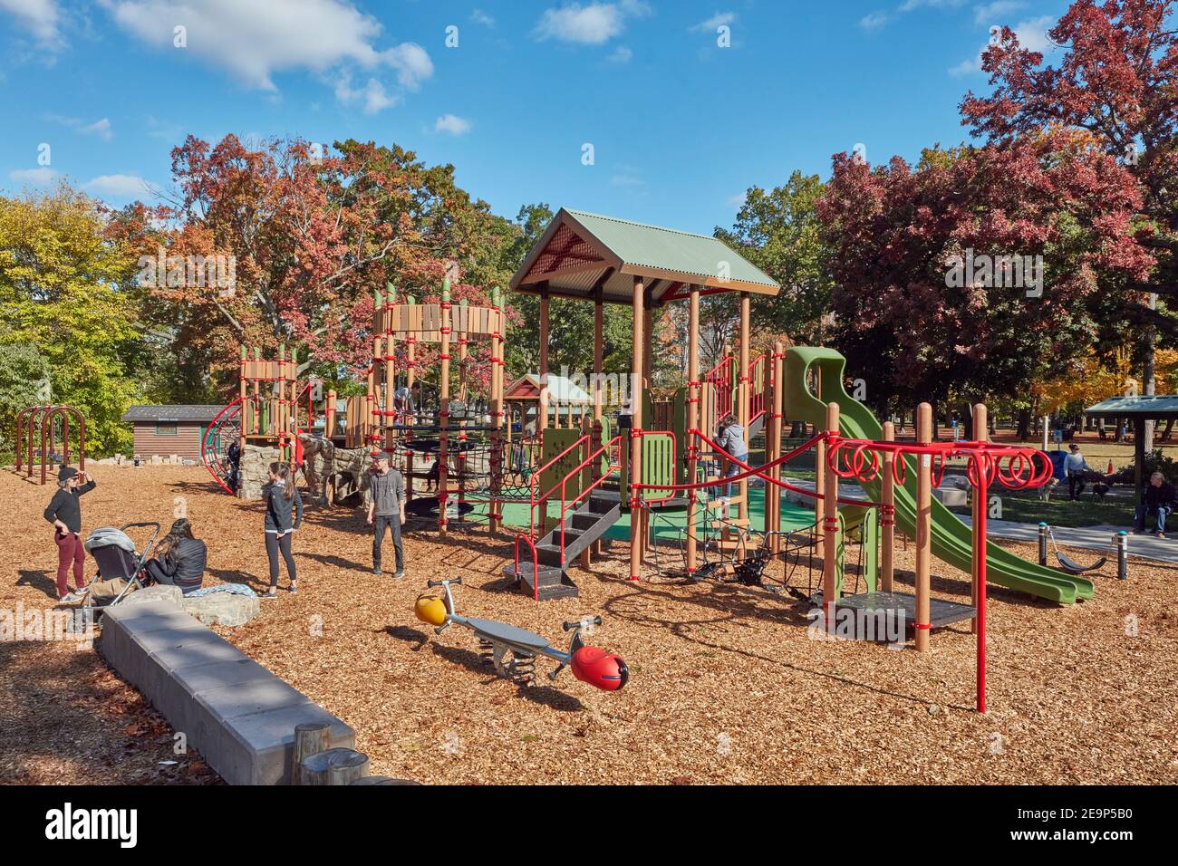 High Park waterplay and childrens playground Stock Photo - Alamy